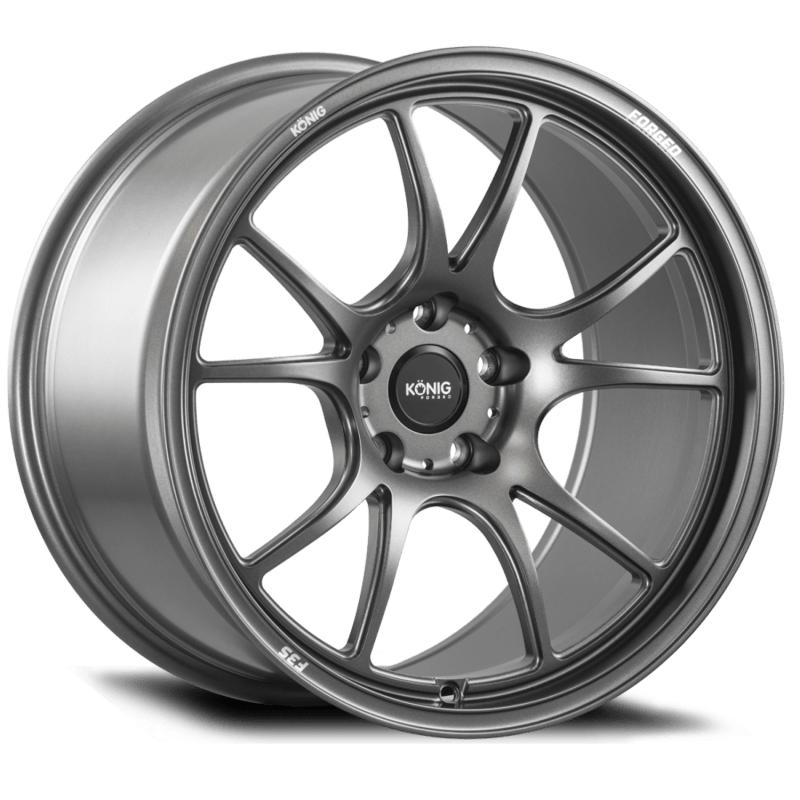 Konig Forged F3S 17X9 5X114.3 ET40 Satin Charcoal Knurled Bead — Lunaticsco