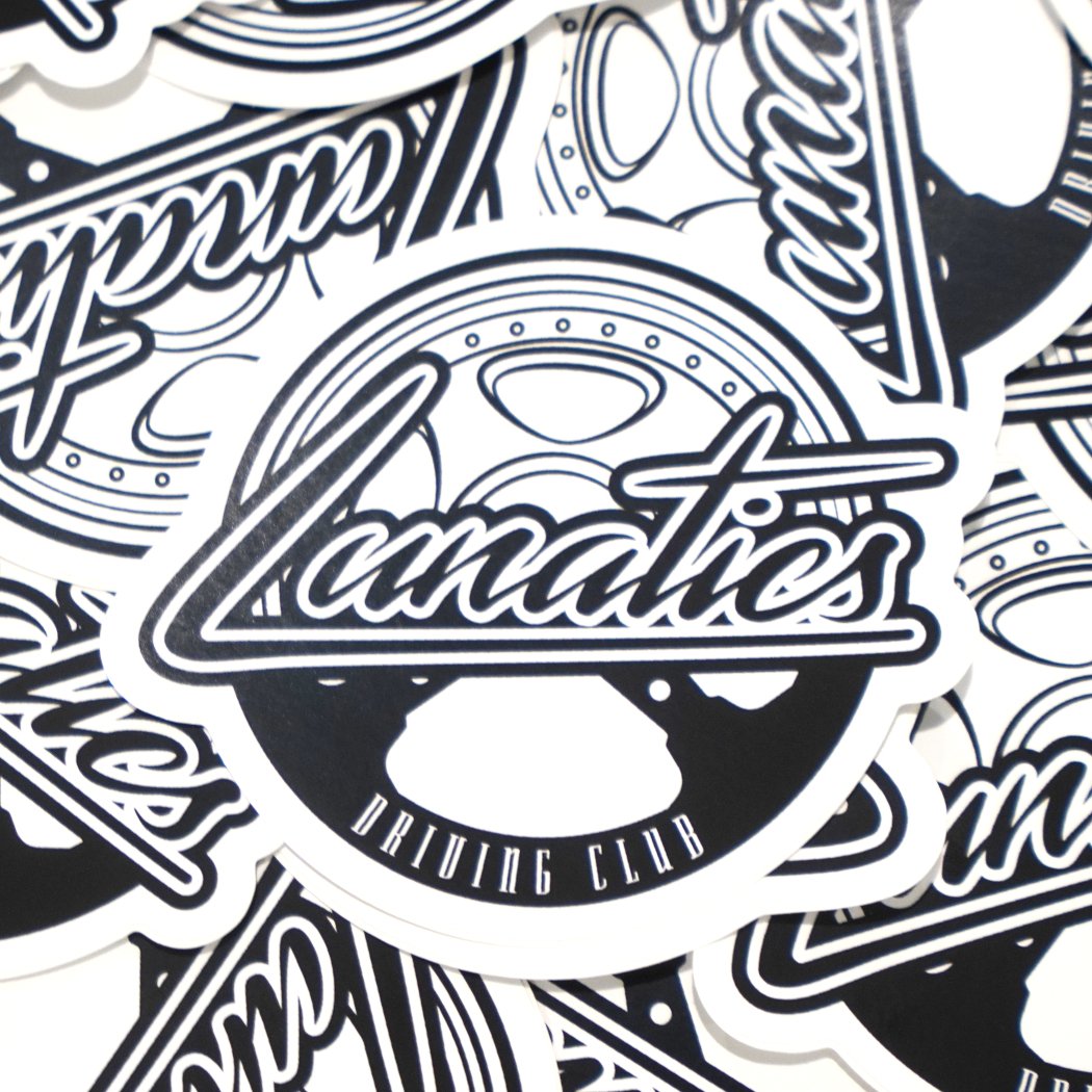 Lunatics Logo Classic Round 3-Inch Vinyl Sticker — Lunaticsco
