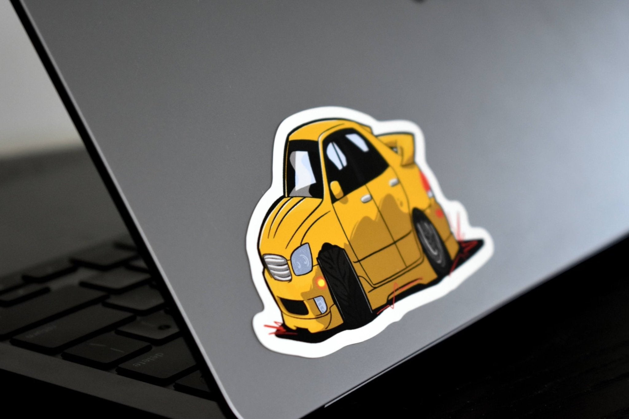 Lunatics Yellow Lexus IS300/Altezza Drift 4-Inch Vinyl Sticker — Lunaticsco