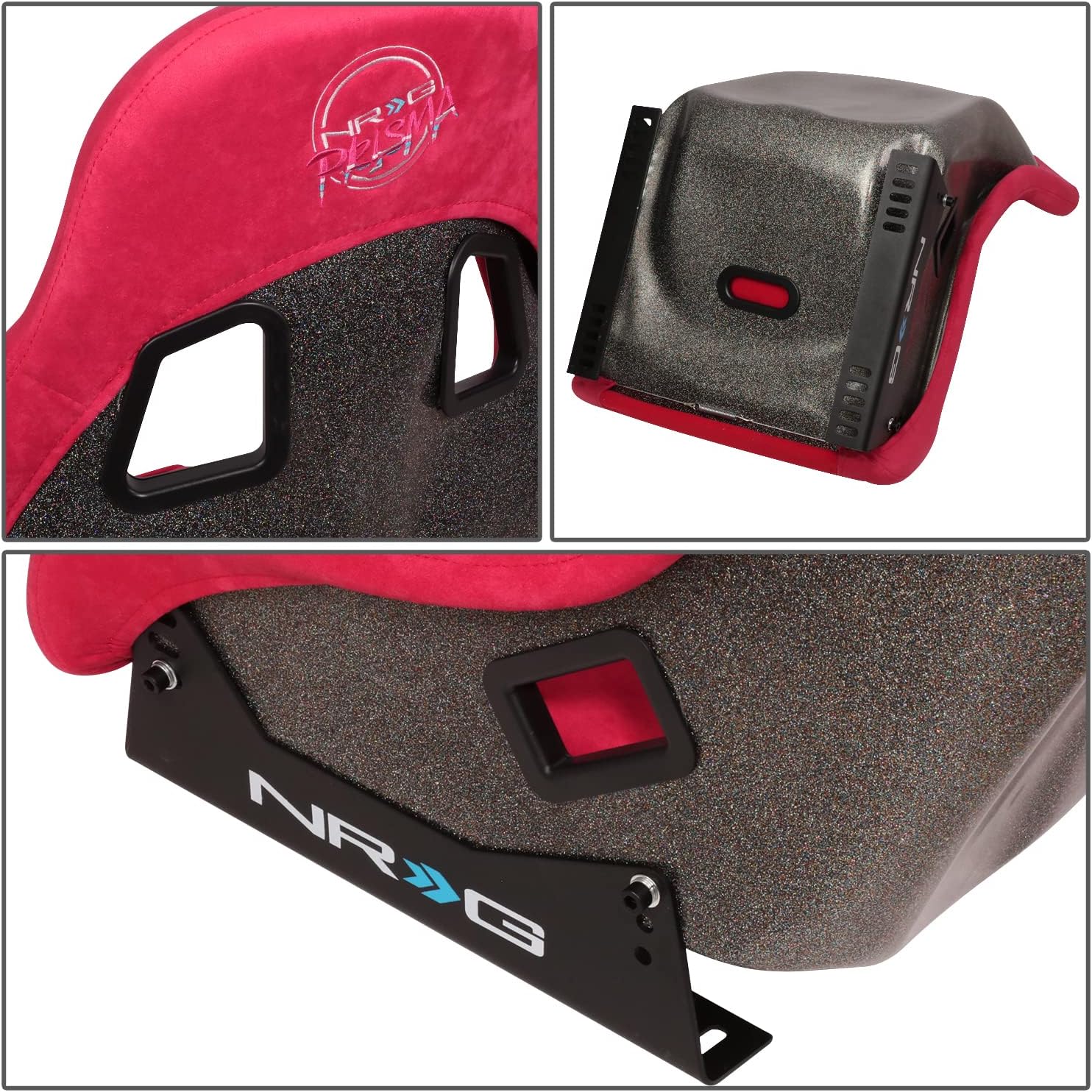 NRG FRP Ultra Edition Bucket Seat Medium RED — Lunaticsco
