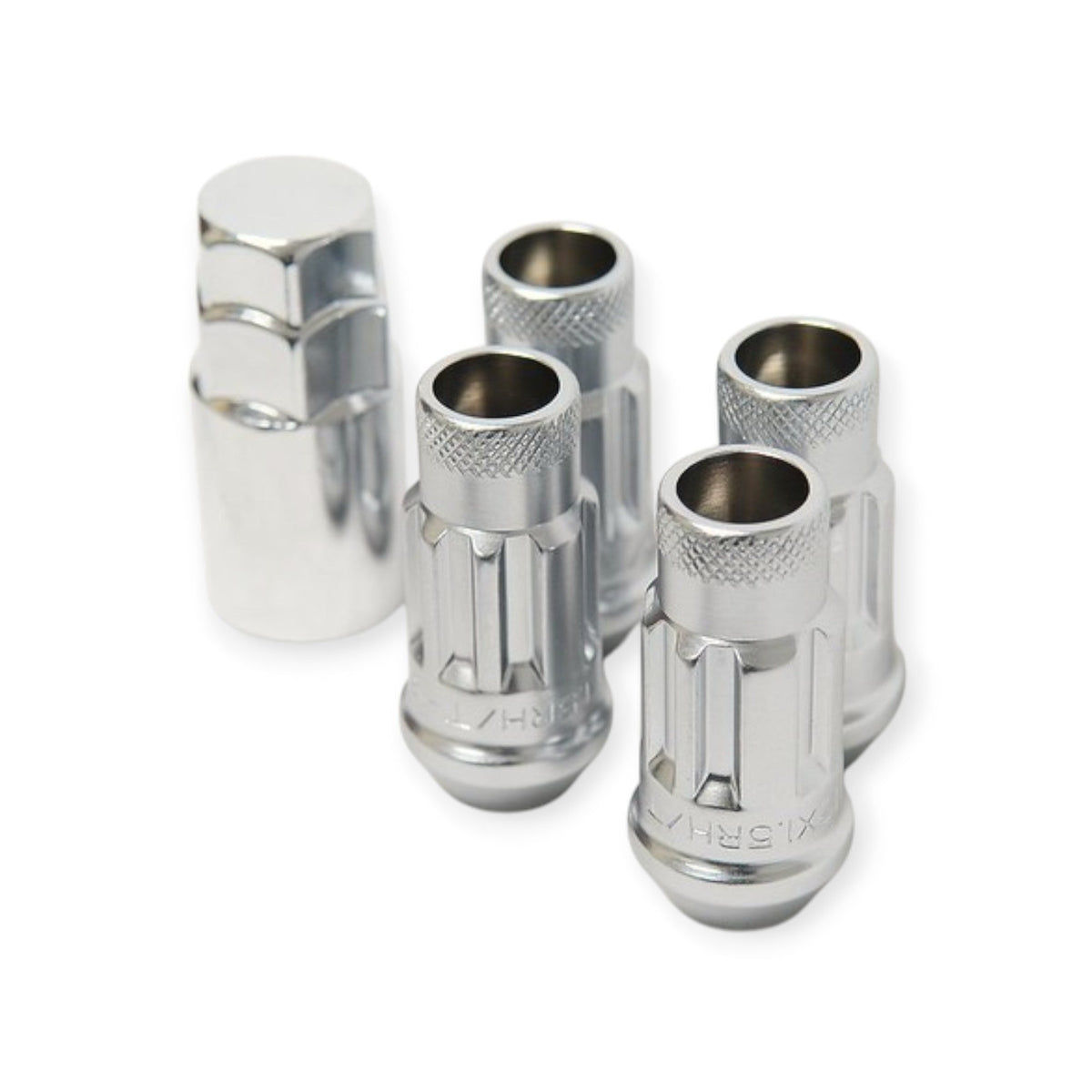 Wheel Mate 12x1.50 48mm Muteki SR48 Satin Silver Open End Locking Lug ...